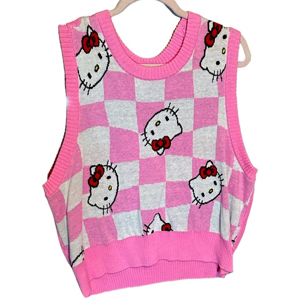 Hello Kitty | Tops | Hello Kitty Checkered Vest | Poshmark